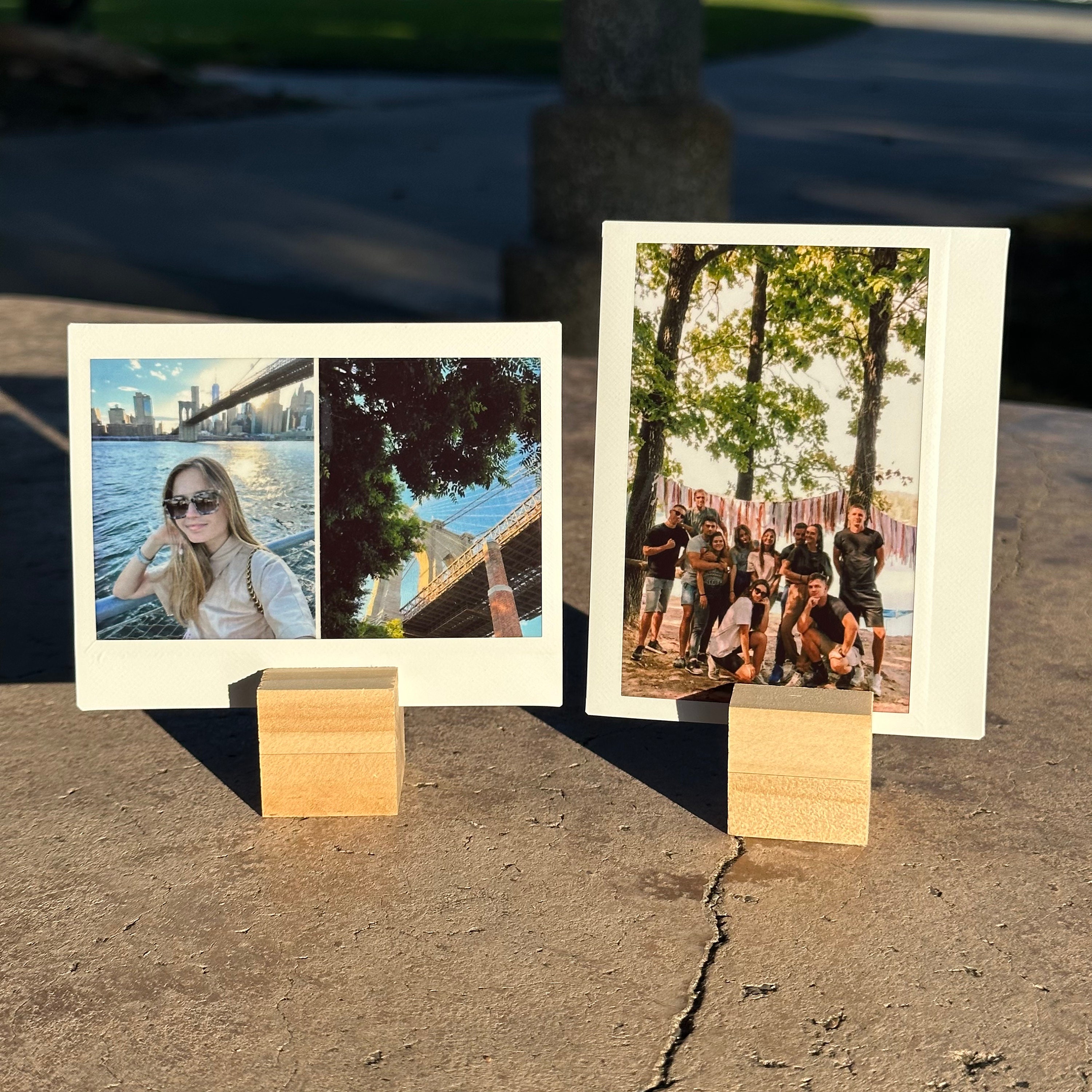 Wooden Photo Holder Stand Personalised Instax Picture - Etsy