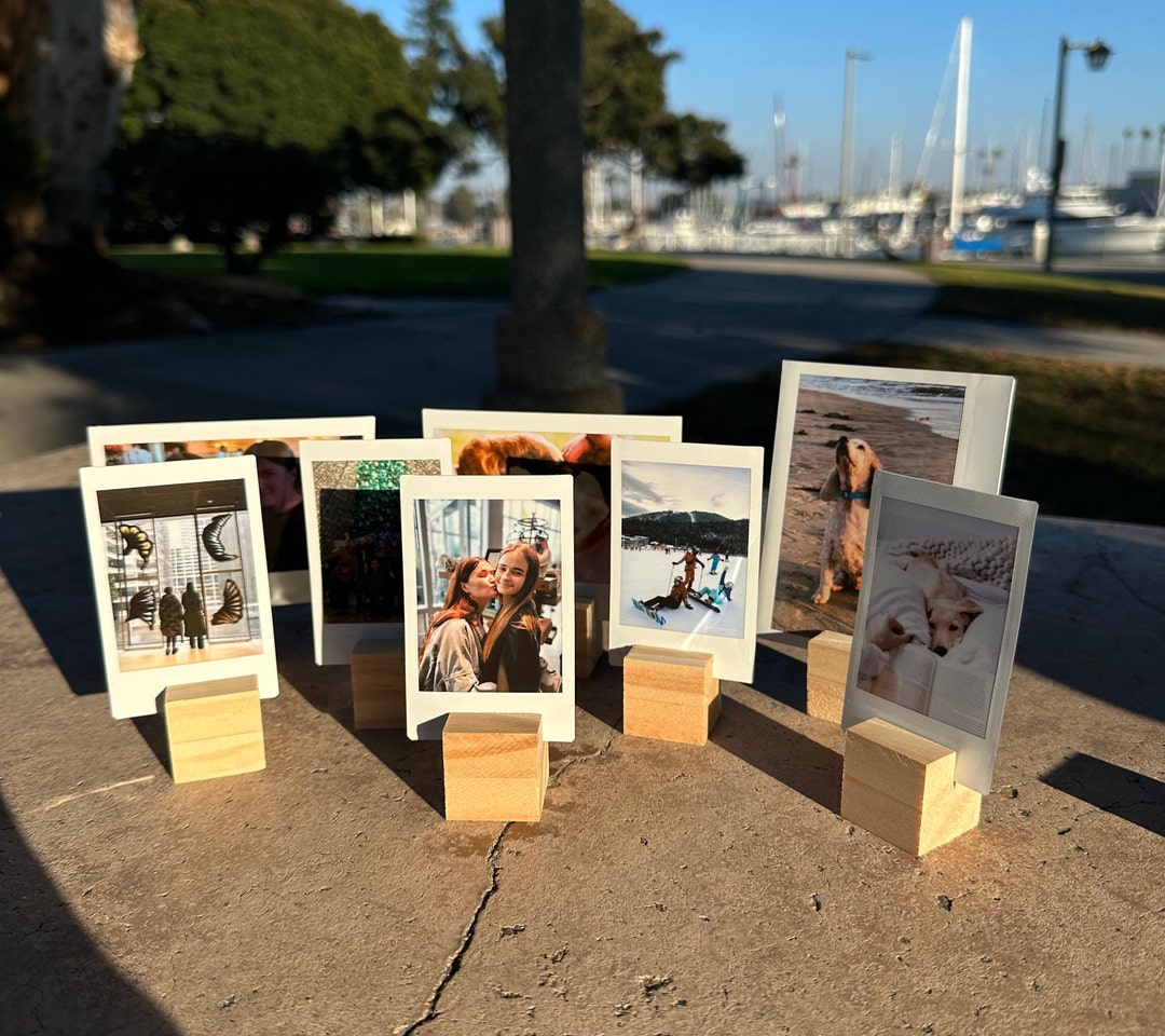 Wooden Photo Holder Stand Personalised Instax Picture - Etsy