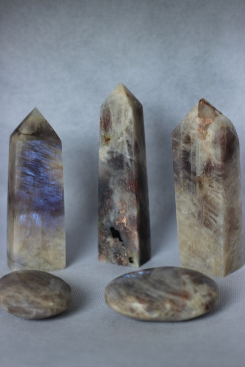 Sunstone Moonstone Mix Palmstones - Etsy Australia