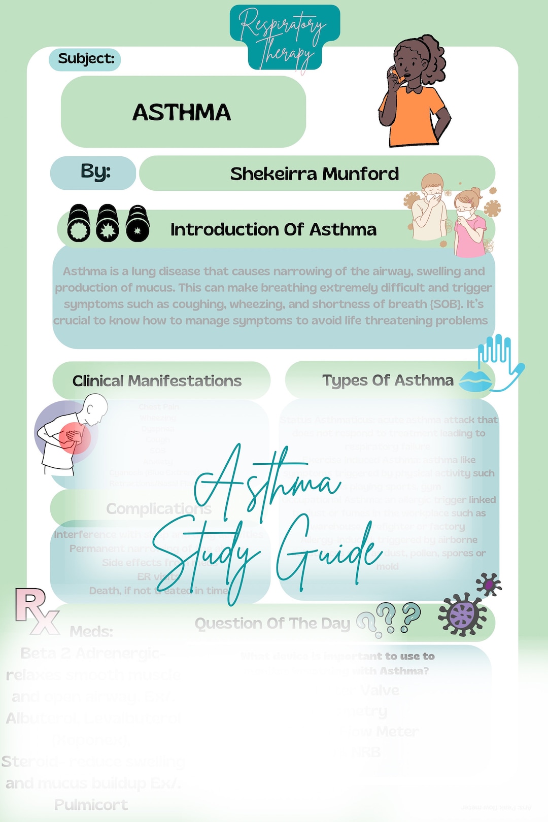Asthma Study Guide - Etsy