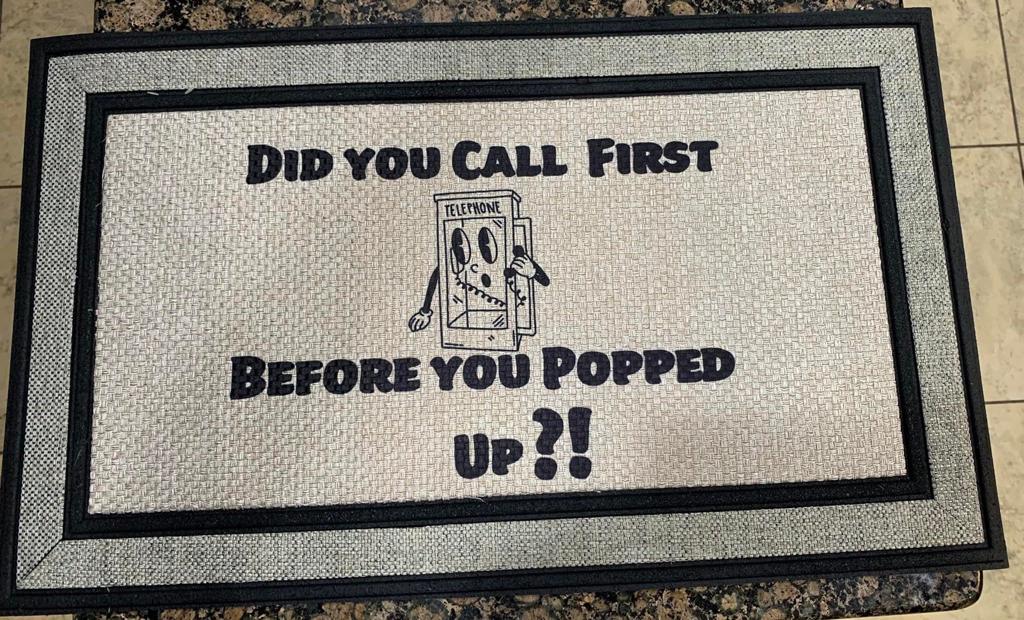 Door Rug Svg-did You Call First - Etsy