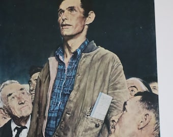 Freedom of Speech Norman Rockwell Rare Art Print From the Four Freedoms ...
