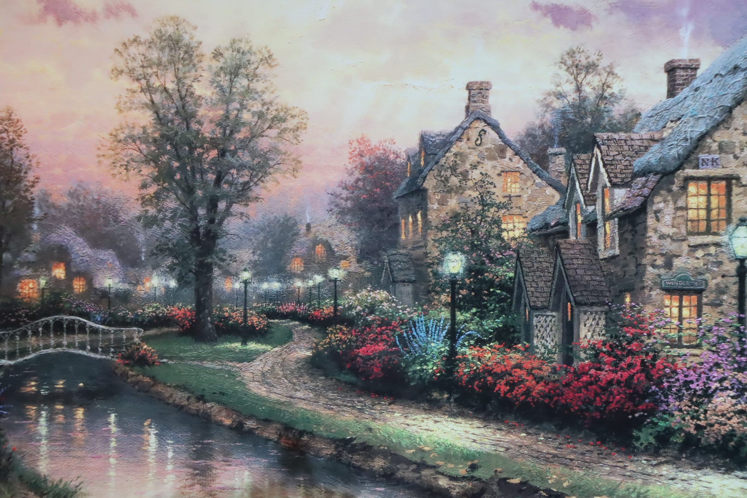 Lamplight Lane the Brooke Windemer and Cottage Row at Dusk - Etsy