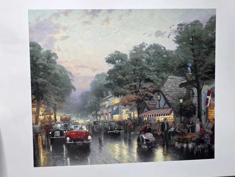 Carmel Dolores Street and the Tuck Box Tea Room Thomas Kinkade Print ...