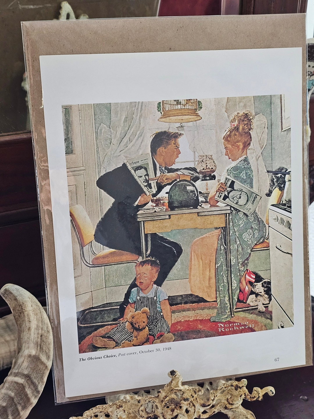 Vintage Norman Rockwell Print, "the Obvious Choice" Post Cover - Etsy