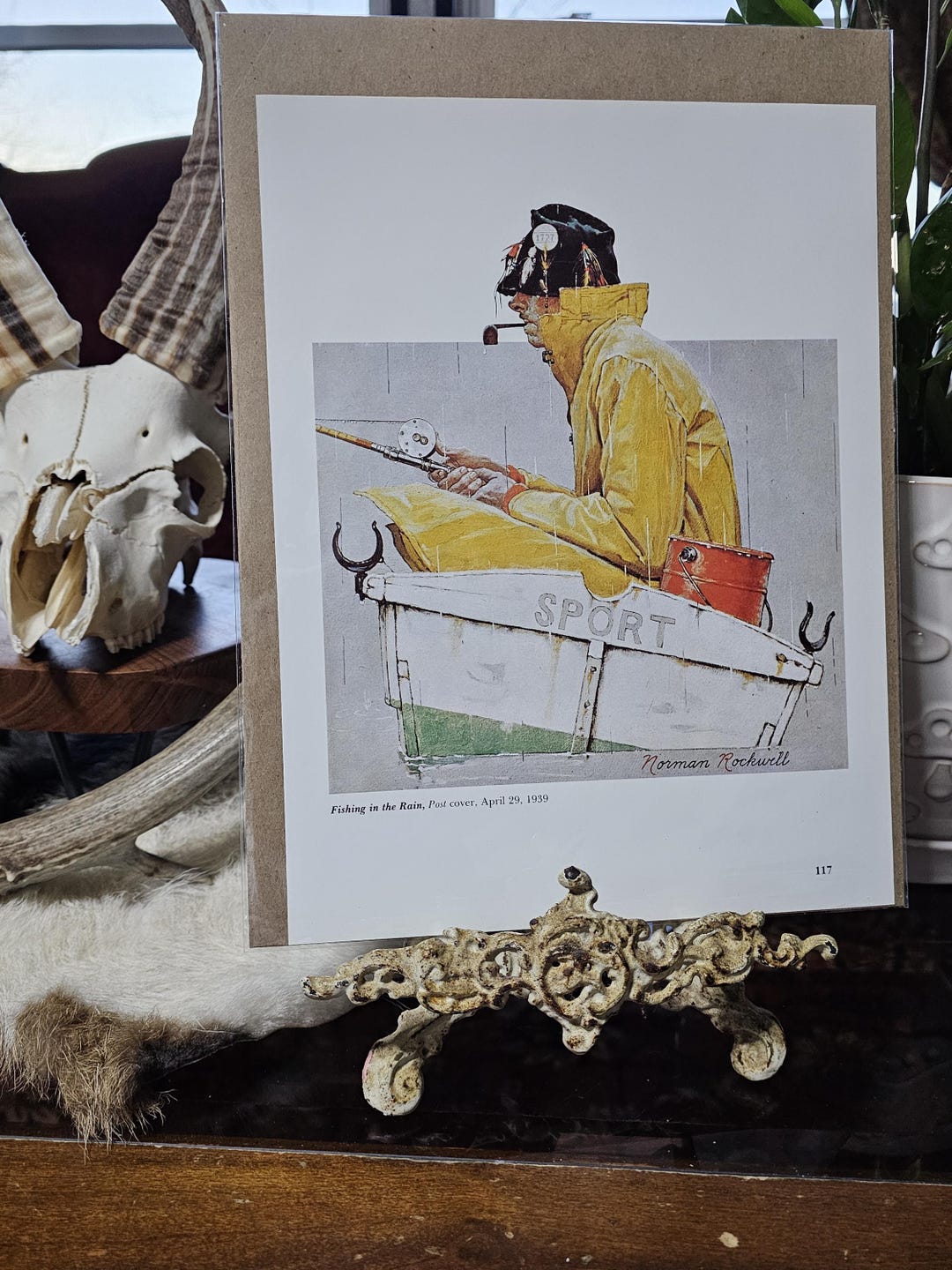 Fishing in the Rain Norman Rockwell Art Decor Print Paper Leaflets - Etsy