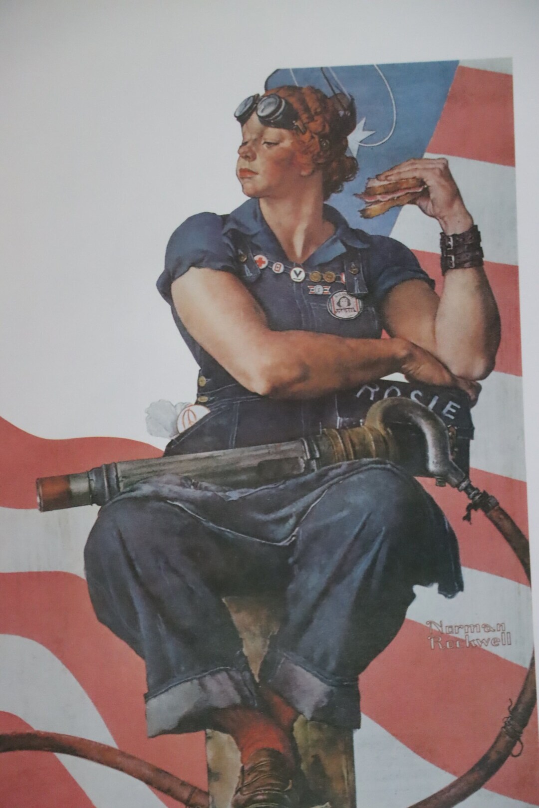Rosie the Riveter 1943 Norman Rockwell Artist Memories American Artist ...