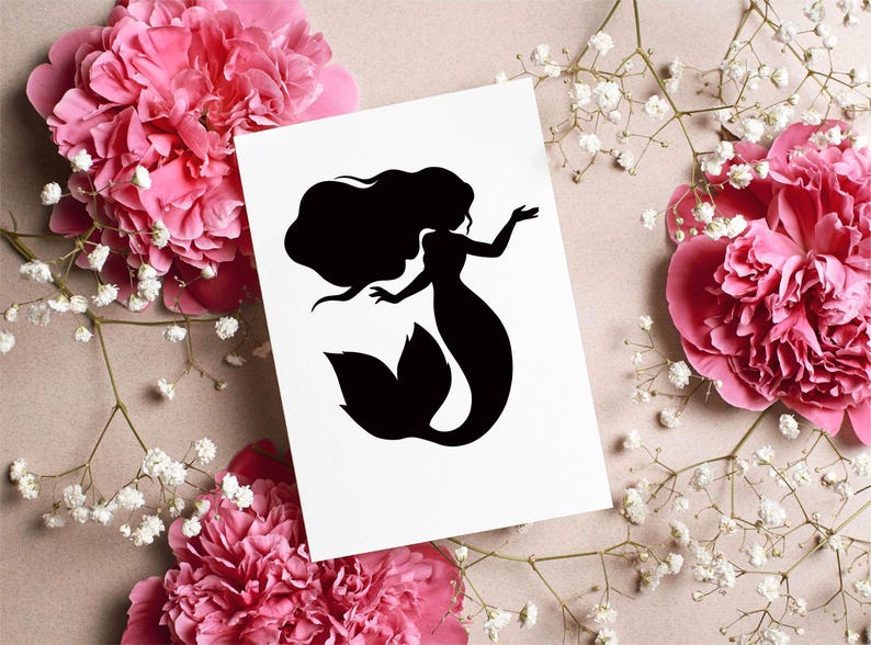Magical Mermaid SVG Bundle: Ariel's Signature, Clipart, PNG Dive Into ...