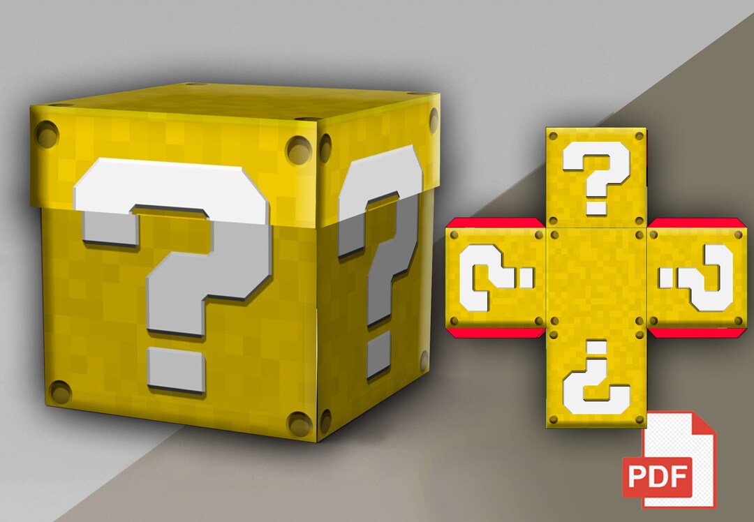 Mario Bros - Box Print Template - PDF Format - Easy to Print - Etsy