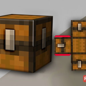 Minecraft - Minecraft Chest Box Print Template - PDF Format - Easy to ...