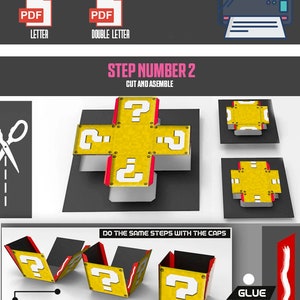 Mario Bros - Box Print Template - PDF Format - Easy to Print - Etsy