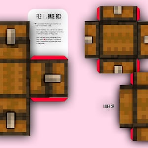 Minecraft - Minecraft Chest Box Print Template - PDF Format - Easy to ...
