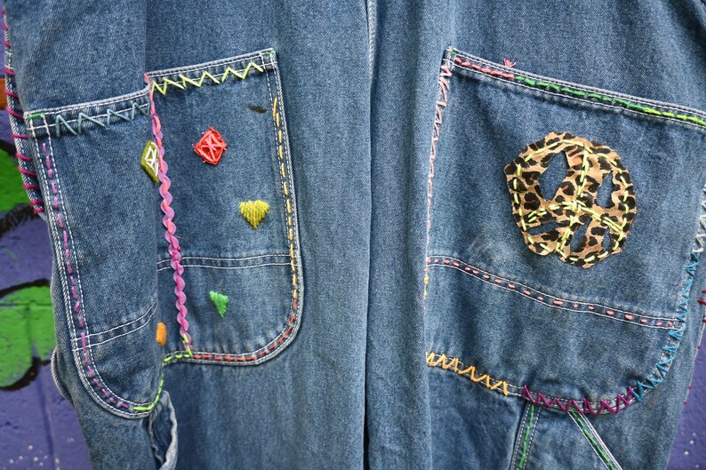 OOAK Overalls Bespoke Overalls Fun and Funky Overalls Art Clothing - Etsy