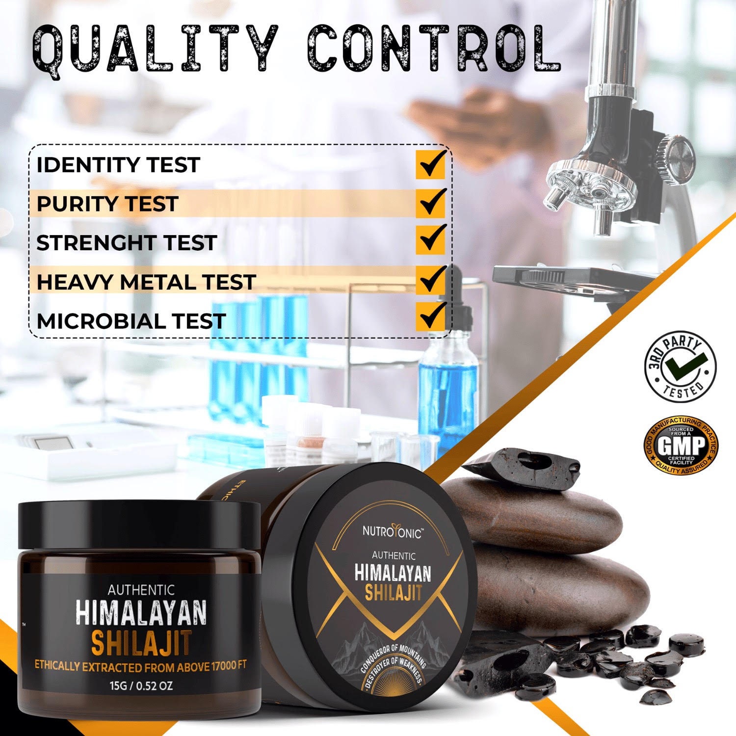 Authentic Himalayan Shilajit by Nutrotonic, 60 Days Sun Dried, Organic ...