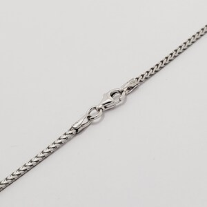 925 Sterling Silver Franco Chain Rhodium Plated Square Box Link ...
