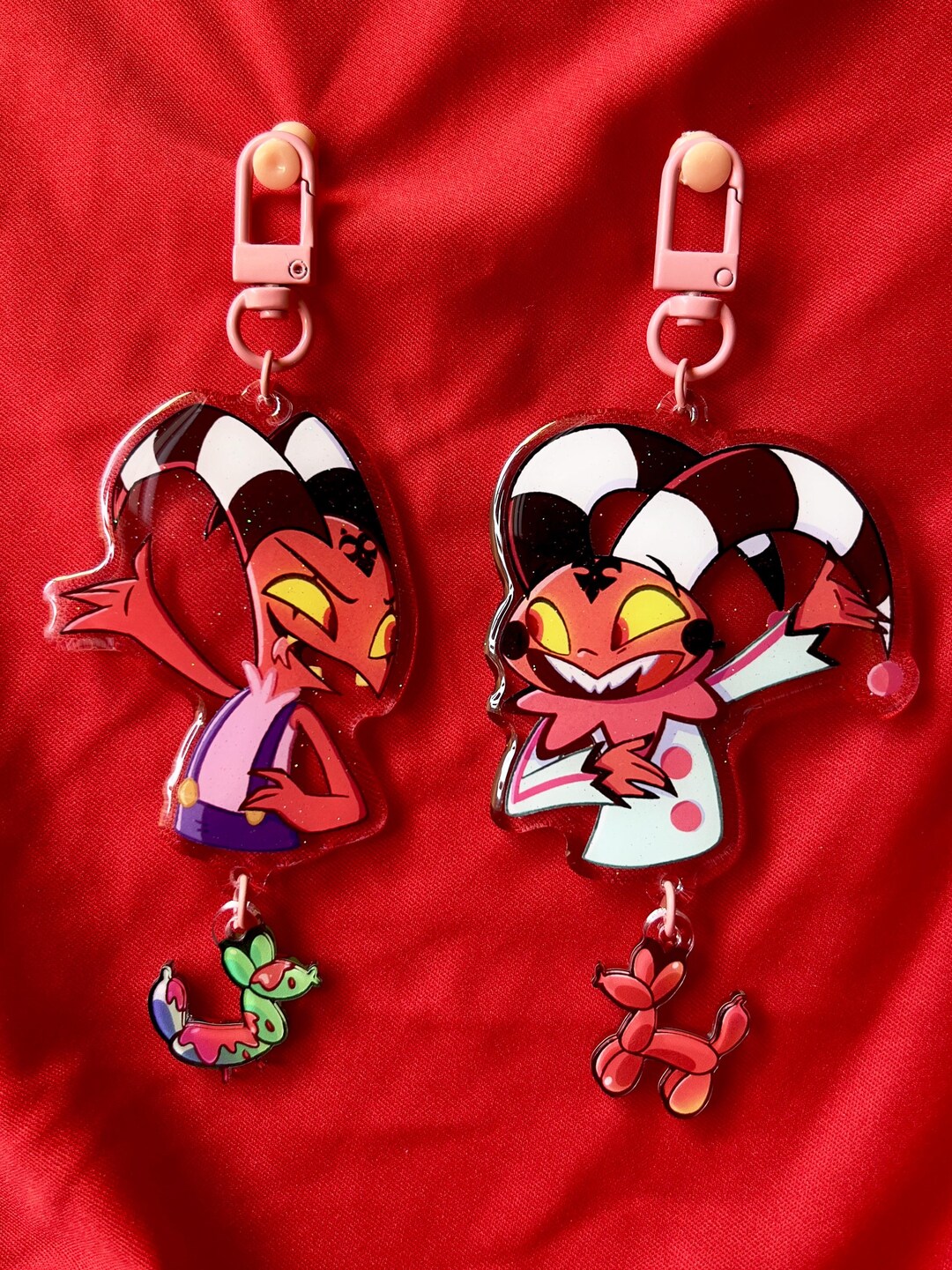 Helluva Boss Blitzo & Fizzarolli Keychains + Charm (reversibles) - Etsy