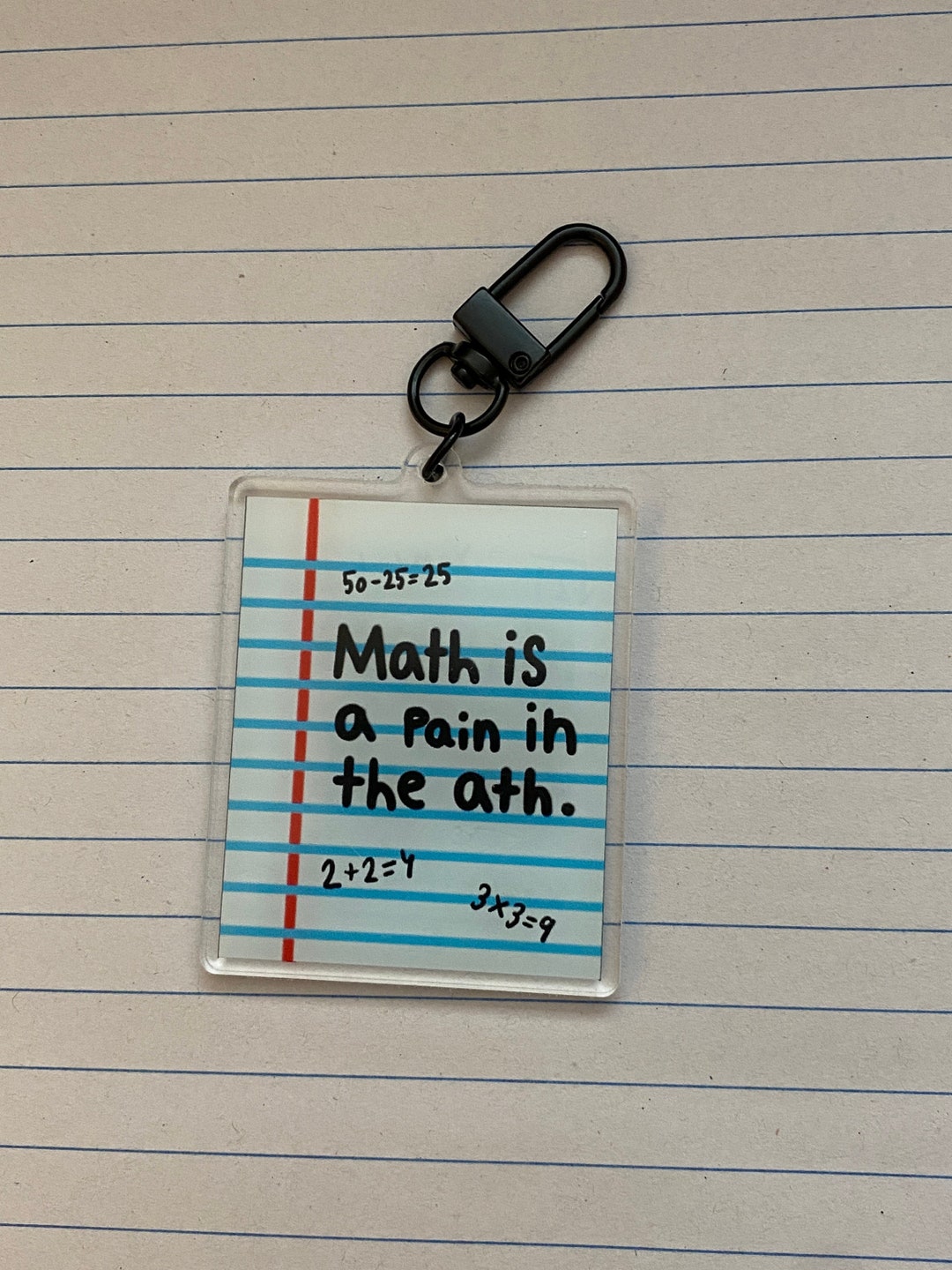 Math is A Pain in the Ath Keychain - Etsy