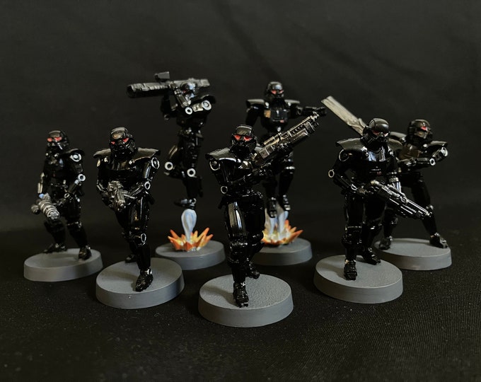 Custom Painted Star Wars Legion Imperial Dark Troopers, Painted ...