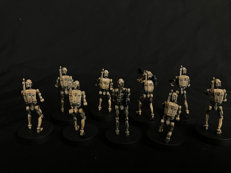 Custom Painted Star Wars Legion B1 Battle Droids, Separatist Army, Pre ...