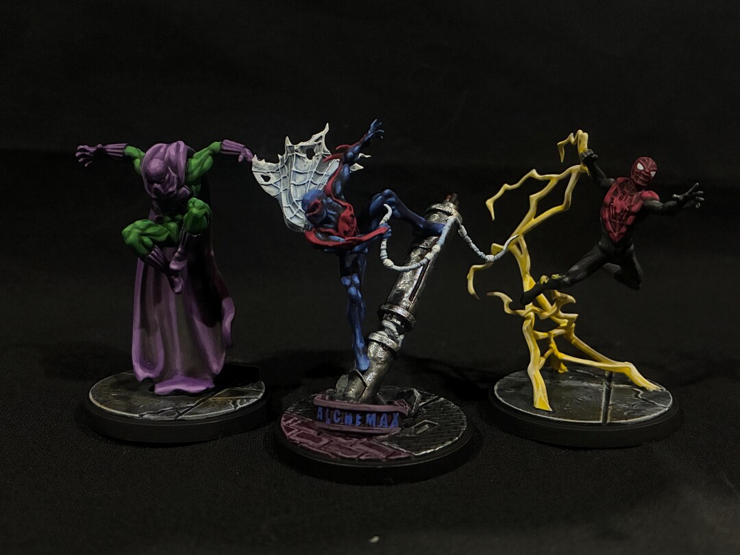 Custom Painted Prowler, Spiderman 2099 and Ultimate Spiderman Character ...