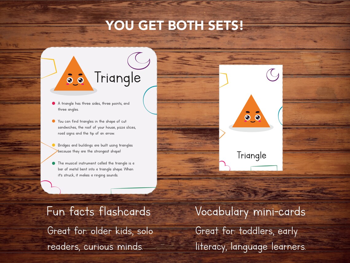 Shape Flashcards, Nomenclature Cards, Preschool Material, Flash Cards ...