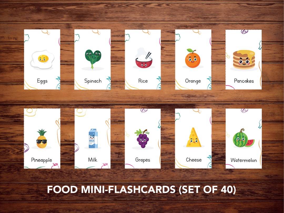 Food Flashcards Montessori Flashcards Nutritional Education - Etsy