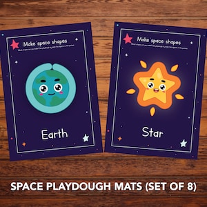 Space Playdough Mats, Solar System Play Dough Mats, Galaxy Exploration ...
