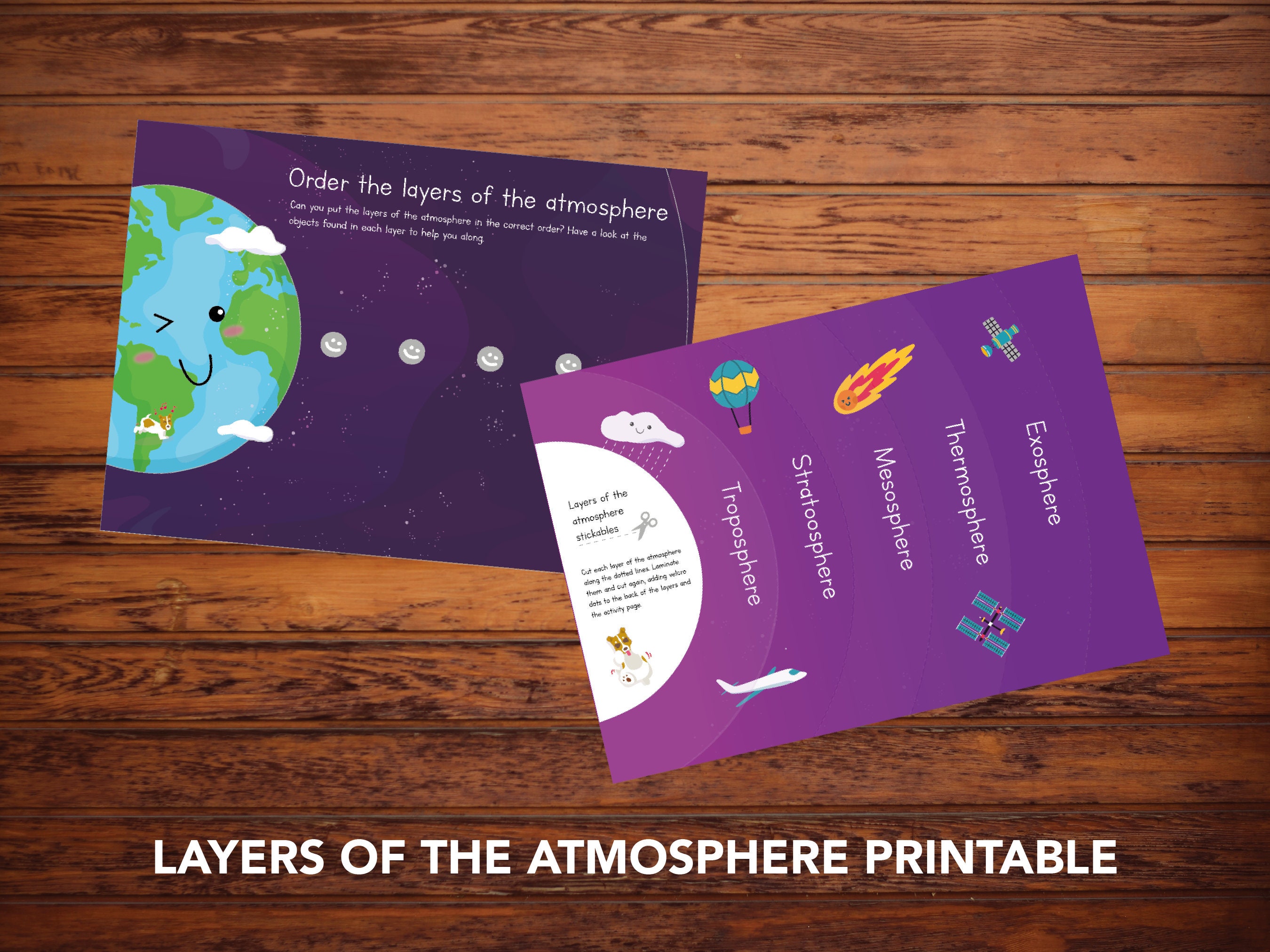 Layers of the Atmosphere Earths Atmosphere Activity - Etsy