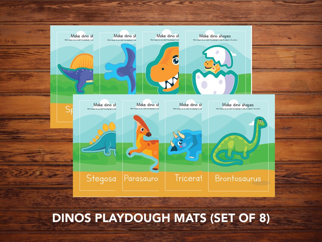 Dinosaur Playdough Mats, Dinosaur Play Dough Mat, Dino Play Dough Mat ...