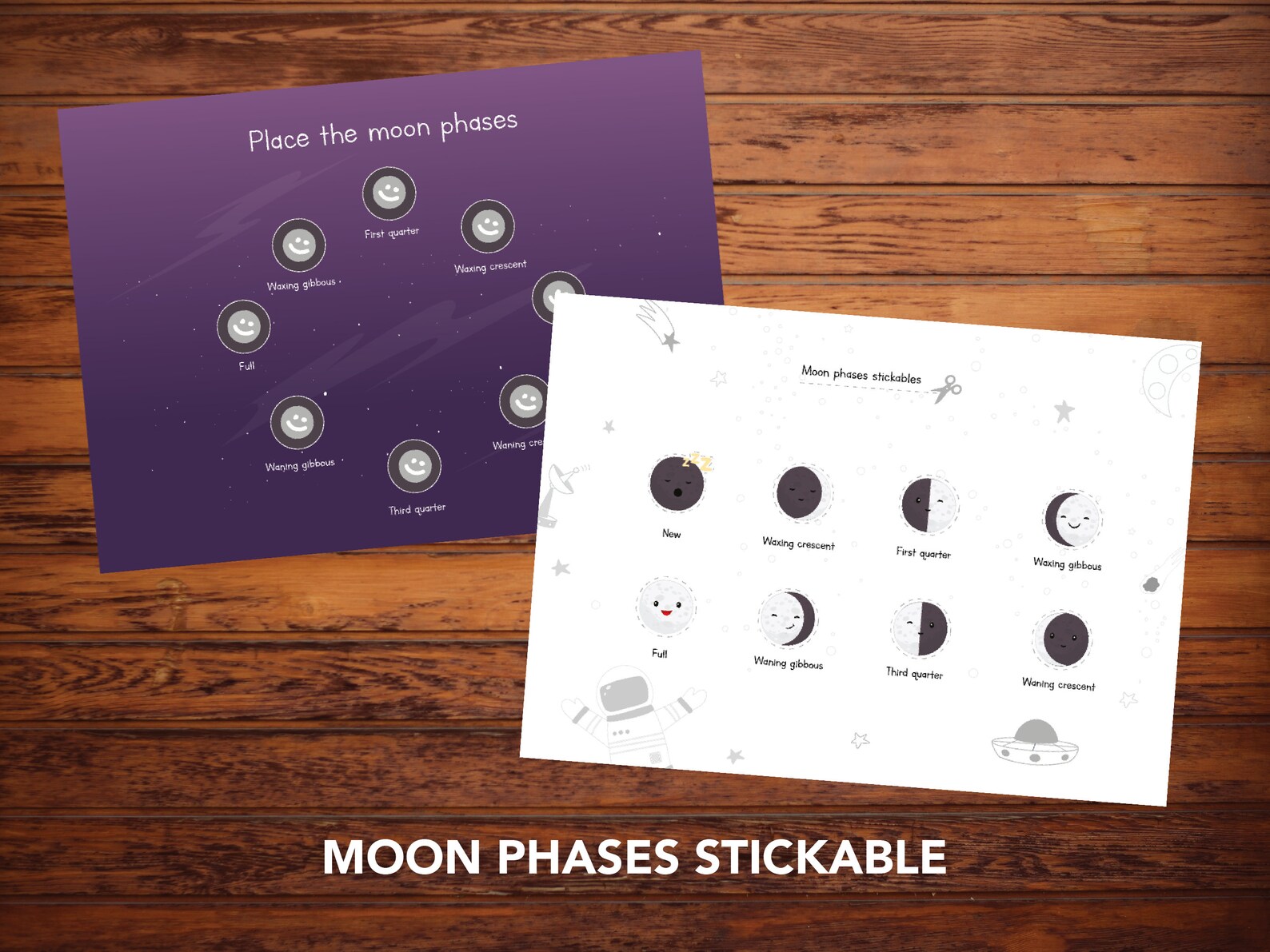 Moon Phases Printable, Phases of the Moon Activity, Moon Study ...