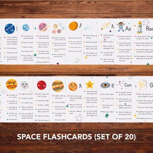 Planets Flashcards Set, Printable Solar System Flash Cards, Space ...