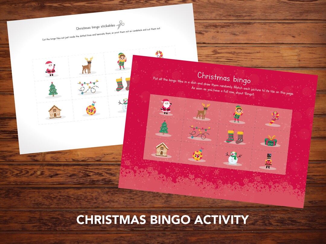 Christmas Bingo, Printable Kids Christmas Game, Christmas Craft ...