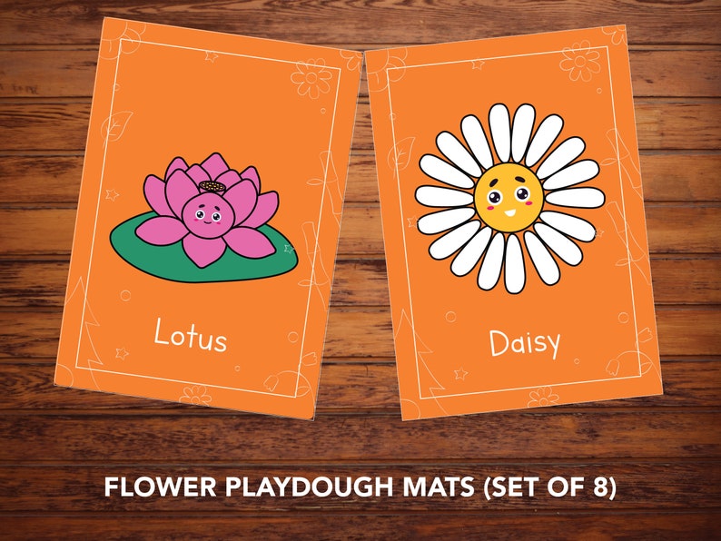 Flowers Playdough Mats Play Dough Mats Printable Fine Motor Skills ...