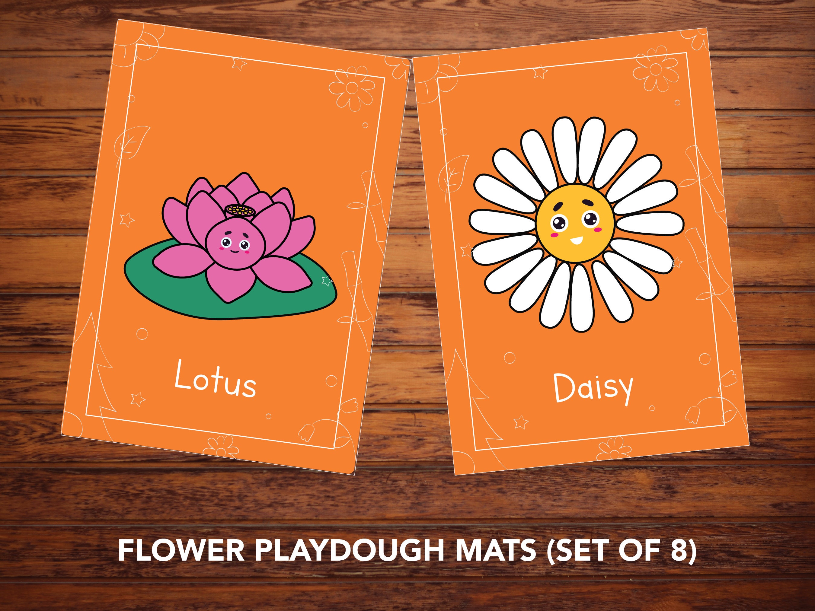 Flowers Playdough Mats Play Dough Mats Printable Fine Motor Skills ...