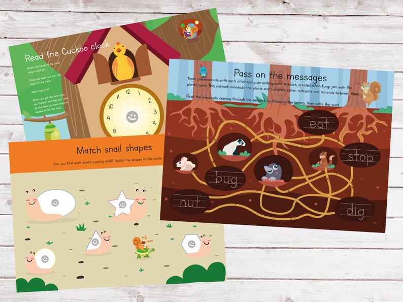 Forest Busy Book Busy Book Printable Toddler Busy Book - Etsy