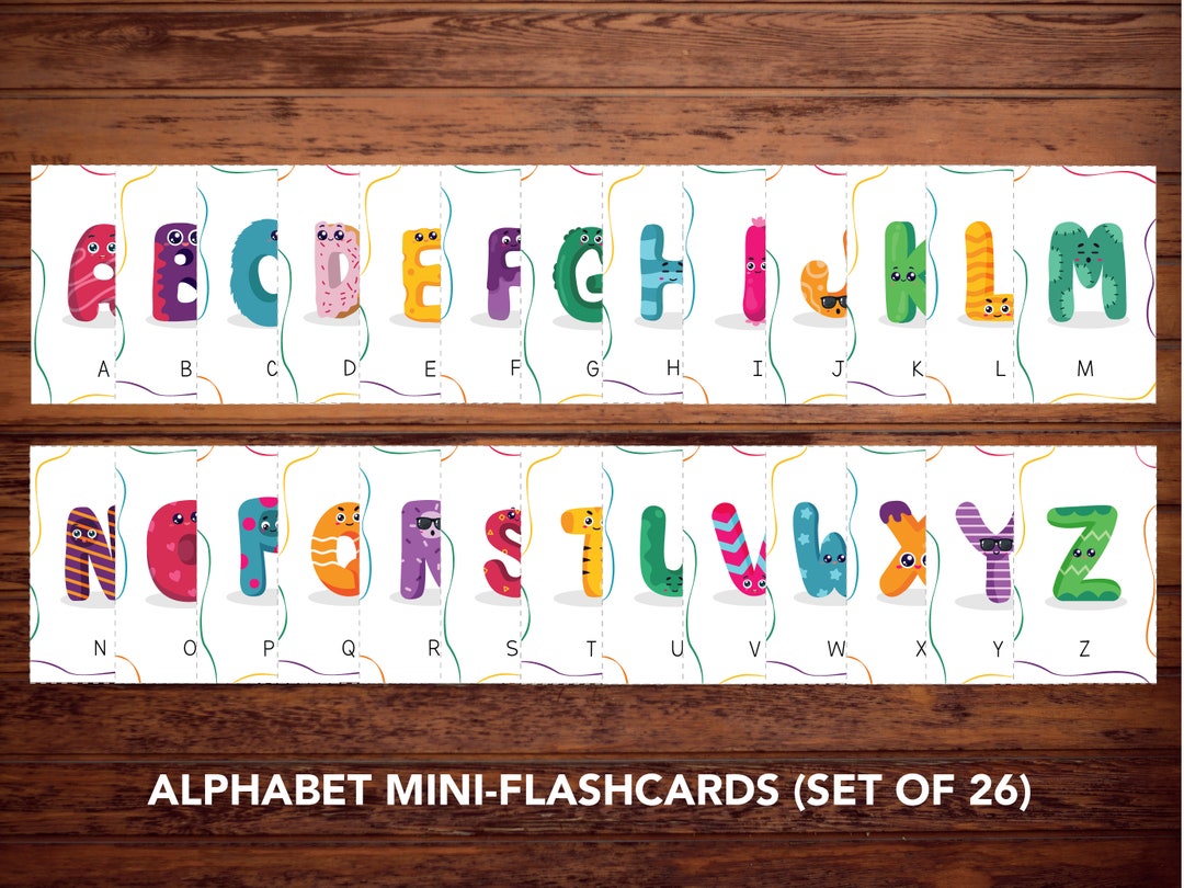 Alphabet Flashcards Set ABC Flashcards Printable Letters - Etsy