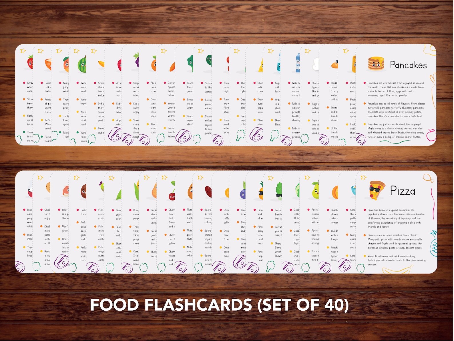 Food Flashcards Montessori Flashcards Nutritional Education - Etsy