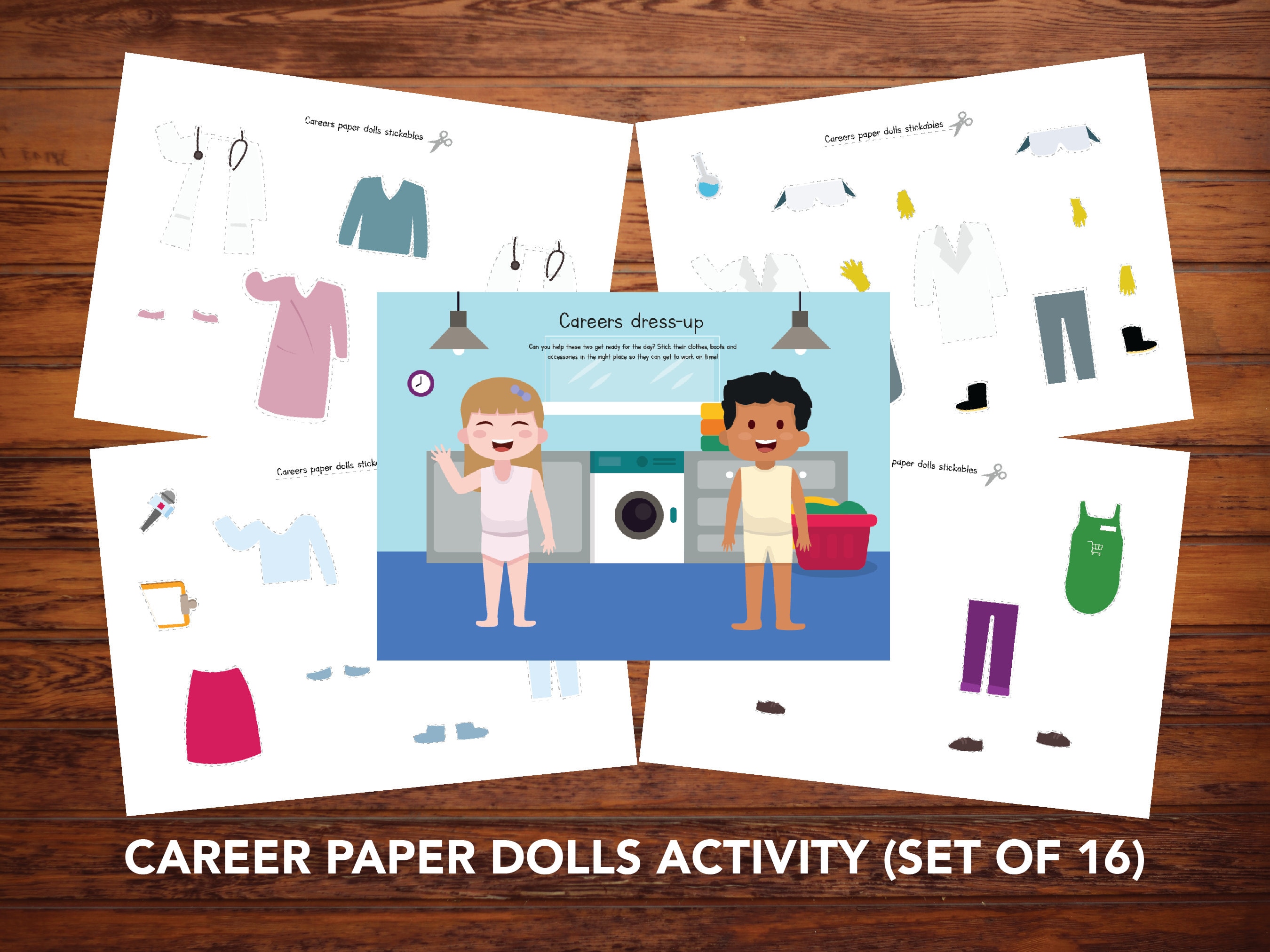 Community Helpers Paper Dolls Bundle Printable Dress-up Game - Etsy ...