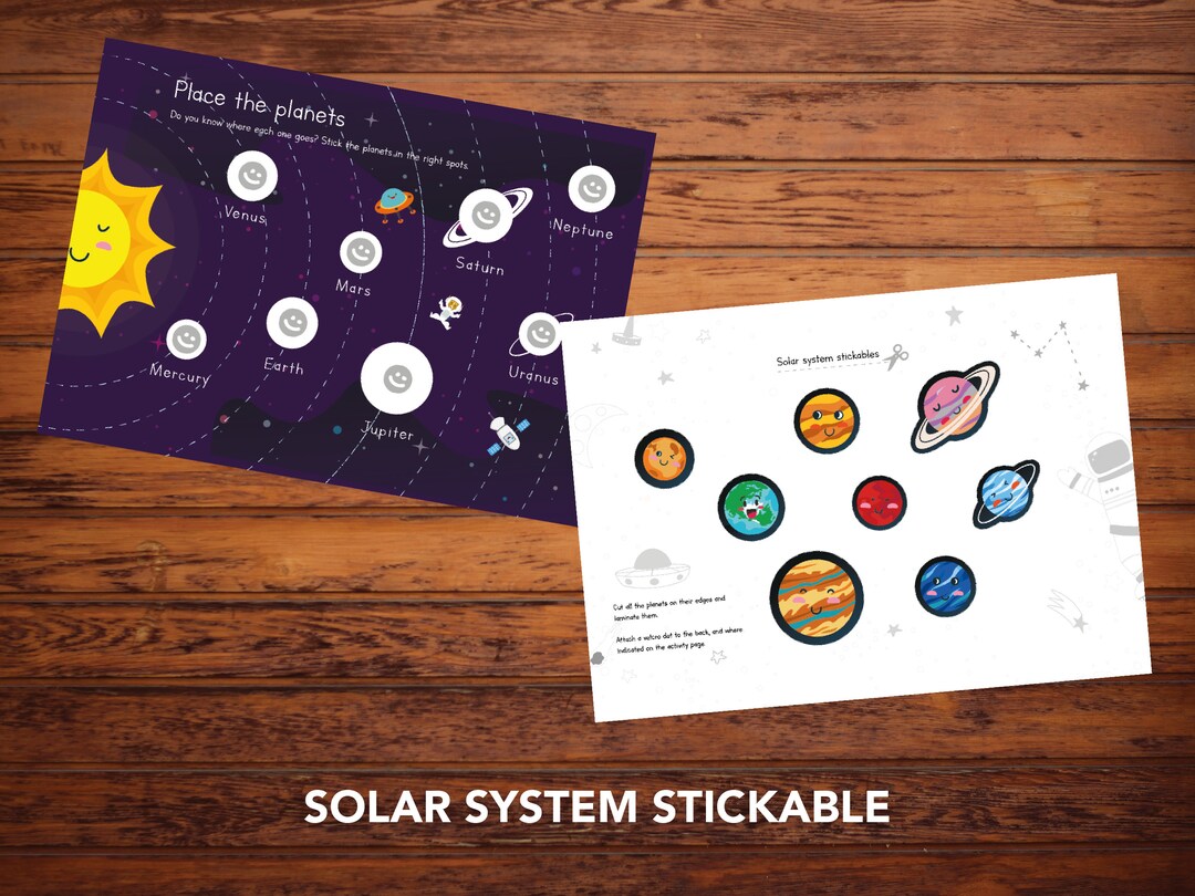 Solar System Stickable, Solar System Worksheet, Planet Puzzle for Kids ...