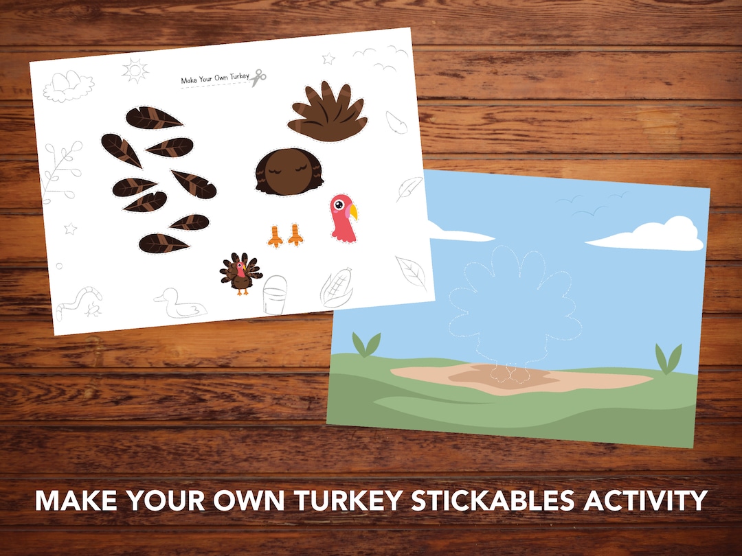 Make Your Own Turkey, Printable Build a Turkey Activity, Thanksgiving ...