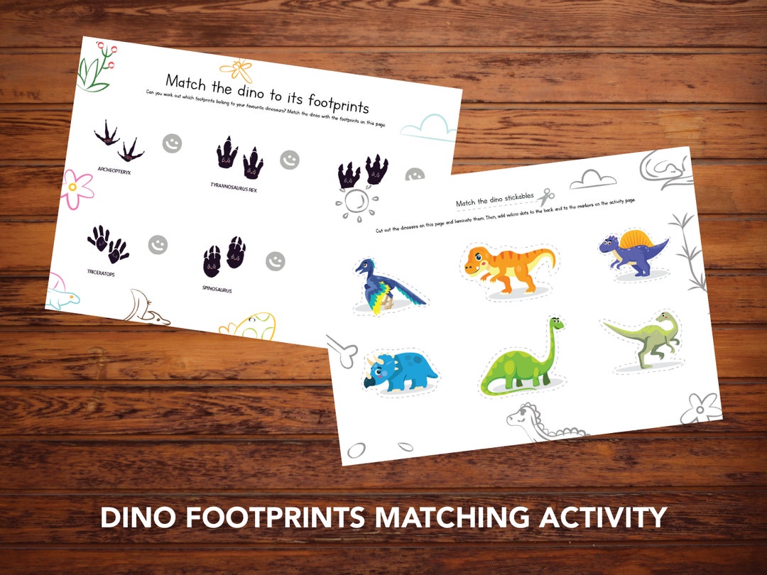 Match Dinosaur Footprints, Dinosaur Activity, Preschool Curriculum ...