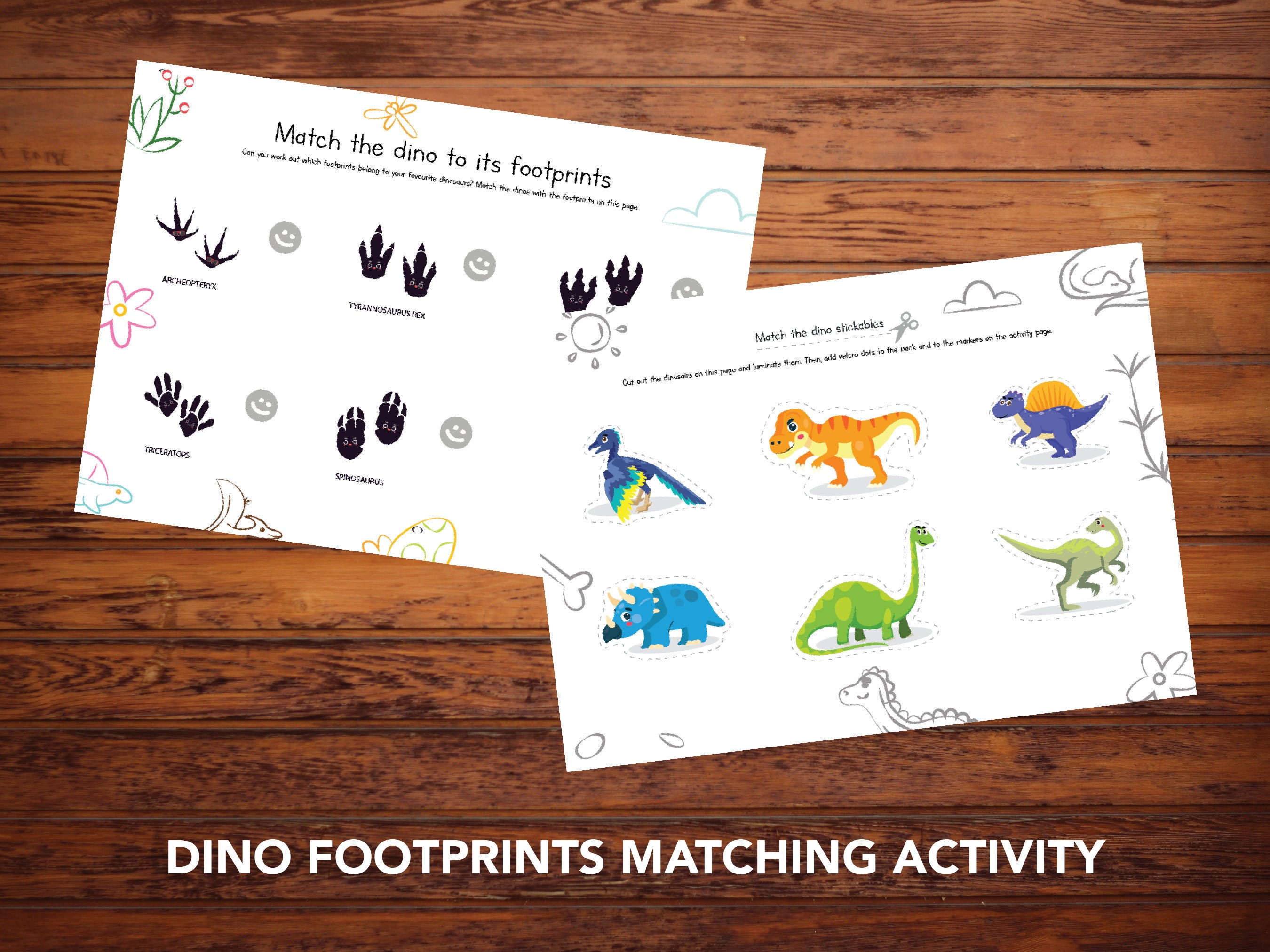 Match Dinosaur Footprints, Dinosaur Activity, Preschool Curriculum ...