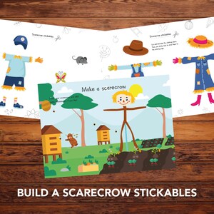 Build a Scarecrow Craft, Printable Activity for Kids, Thanksgiving ...