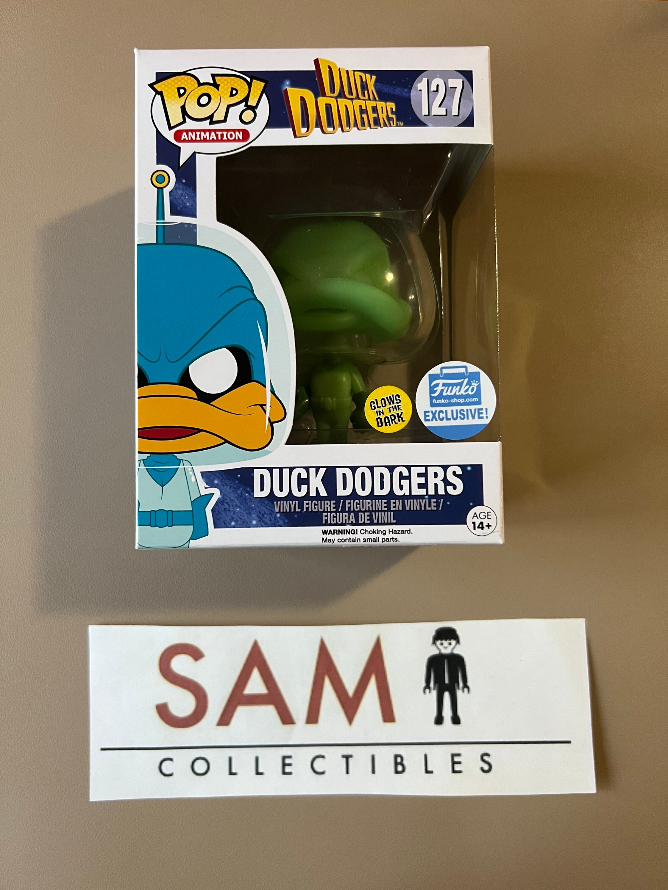 Funko Pop 127 GITD Duck Dodgers Funko Shop Exclusive RARE - Etsy