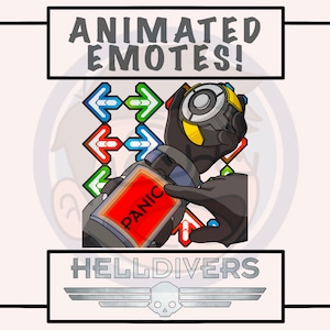 Helldivers 2 Panic Animated Emote Twitch Discord - Etsy