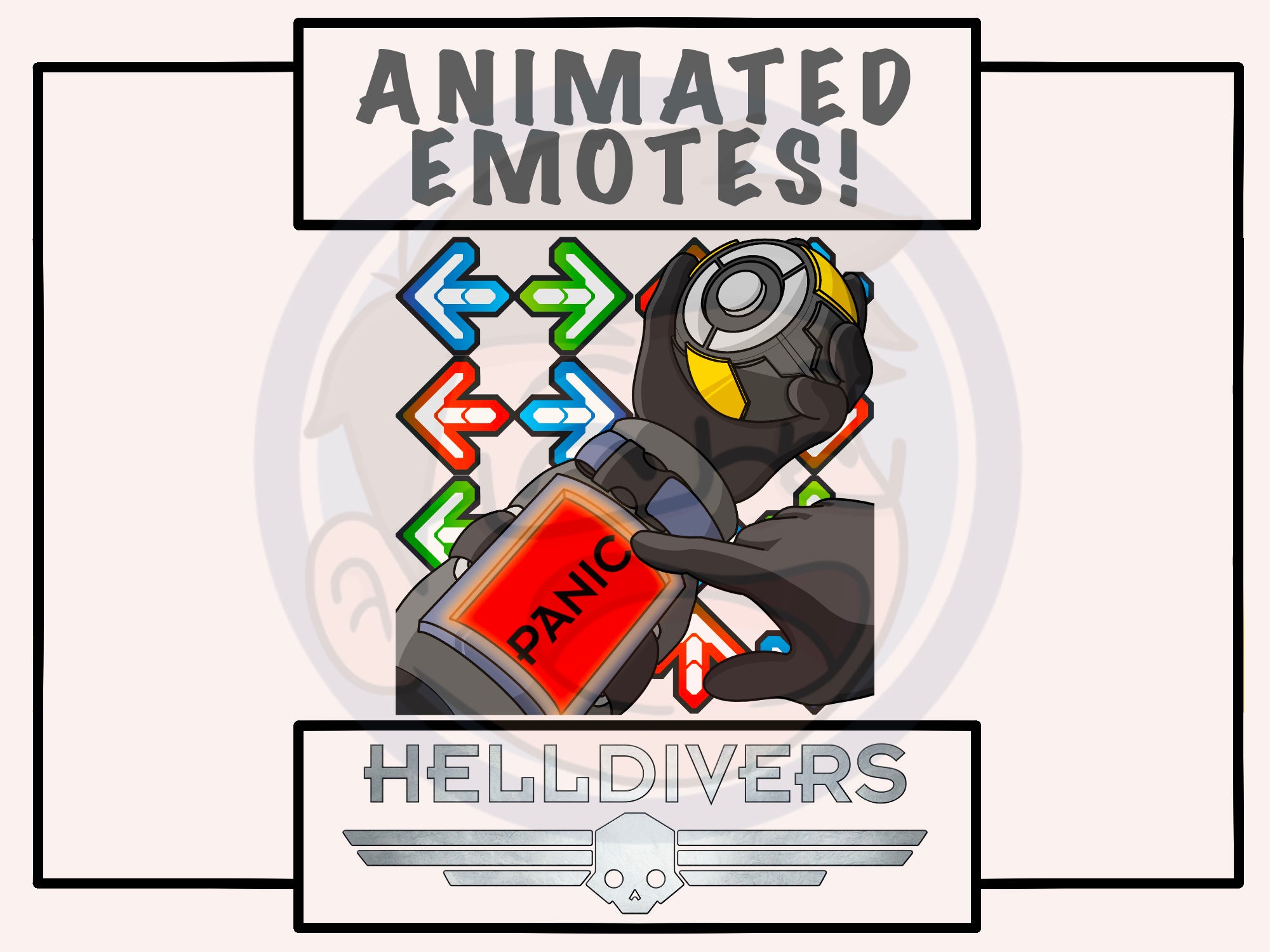 Helldivers 2 Panic Animated Emote Twitch Discord - Etsy
