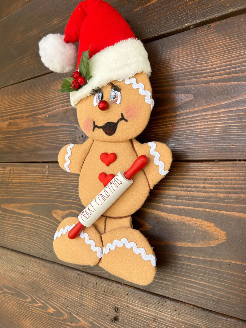 Gingerbread Wreath Attachment Gingerbread Man Christmas - Etsy