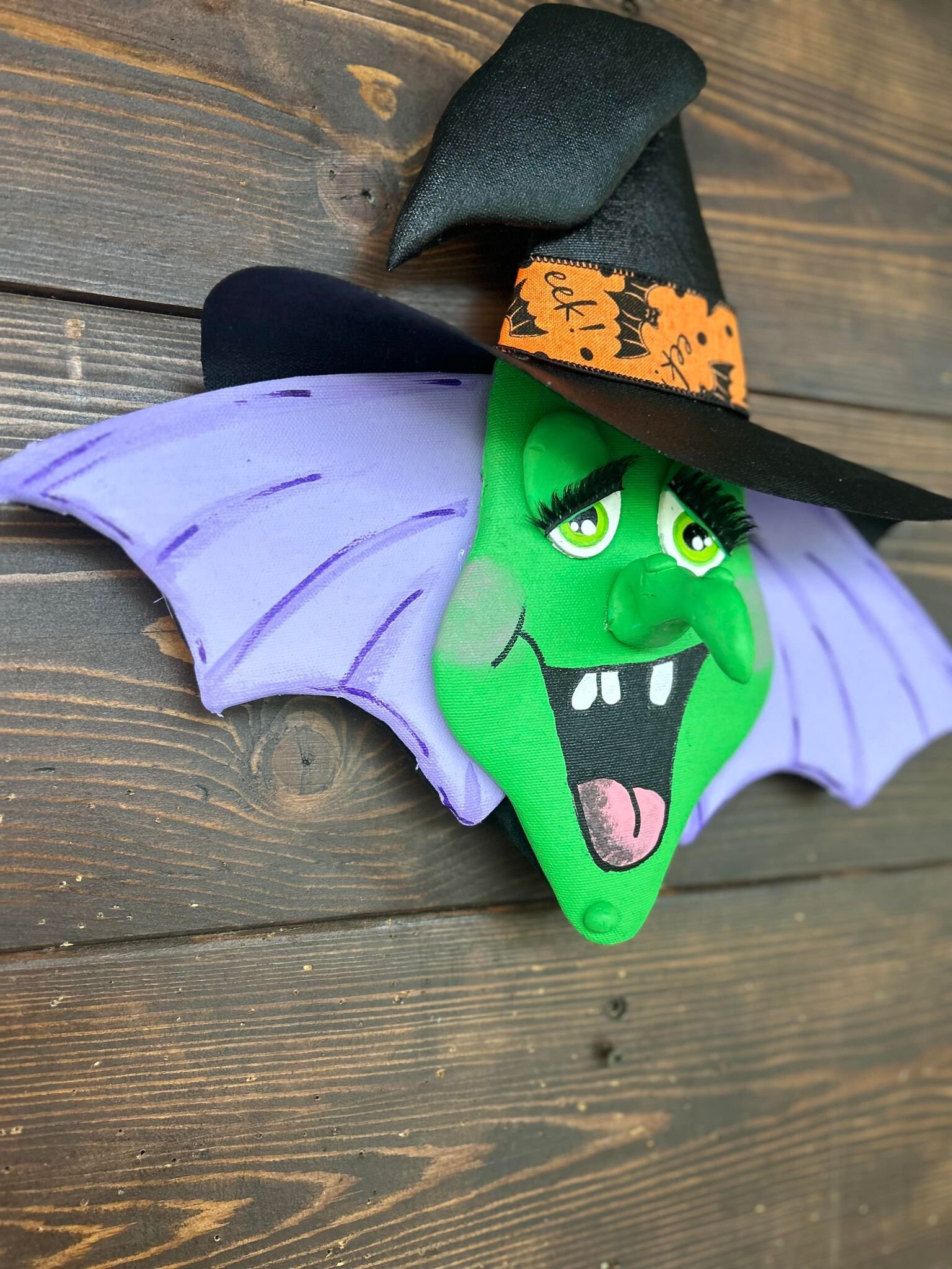 Wonda the Witch, Witch Wreath Attachment, Halloween Wreath Attachment ...