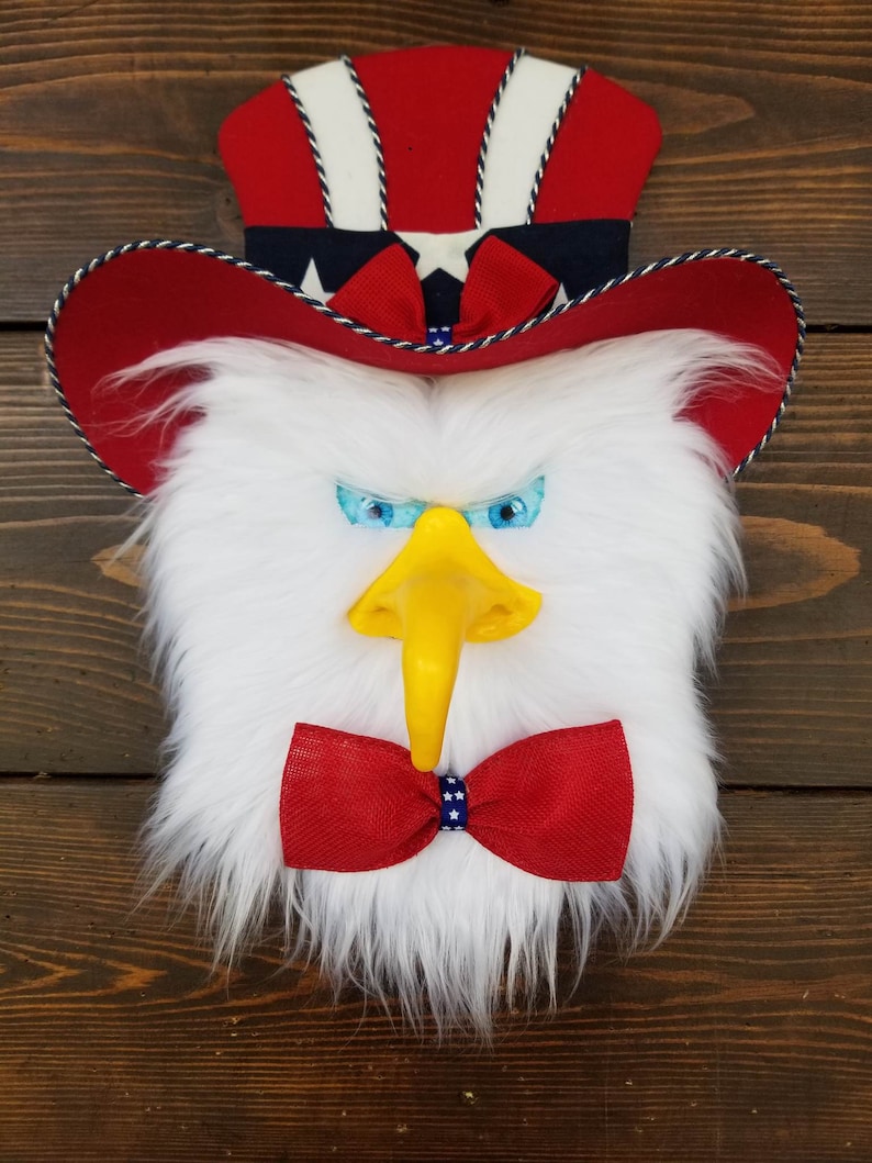 Liberty Eagle Wreath Attachment, Whimsical Eagle for Wreaths, Patriotic ...