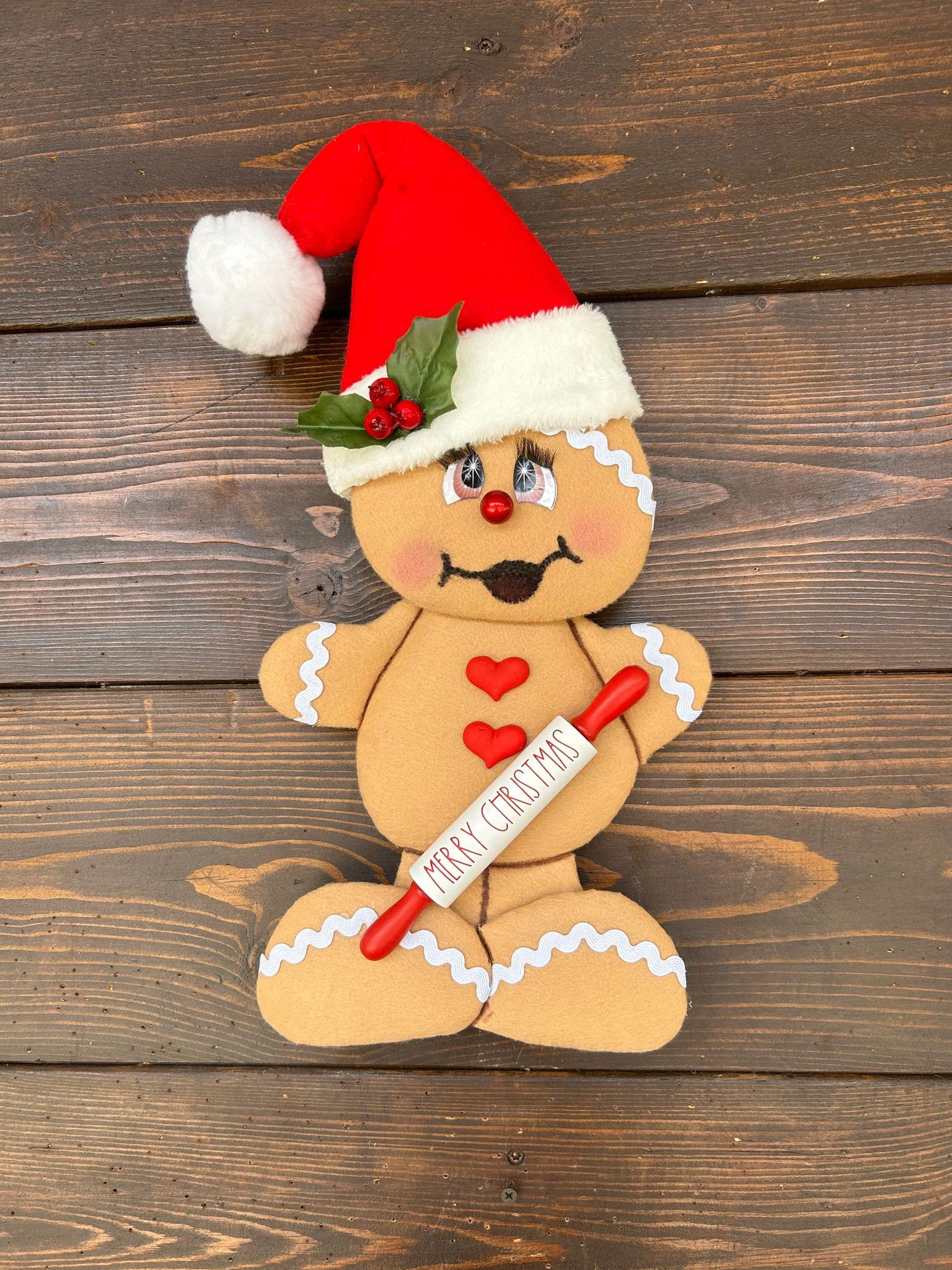 Gingerbread Wreath Attachment Gingerbread Man Christmas - Etsy